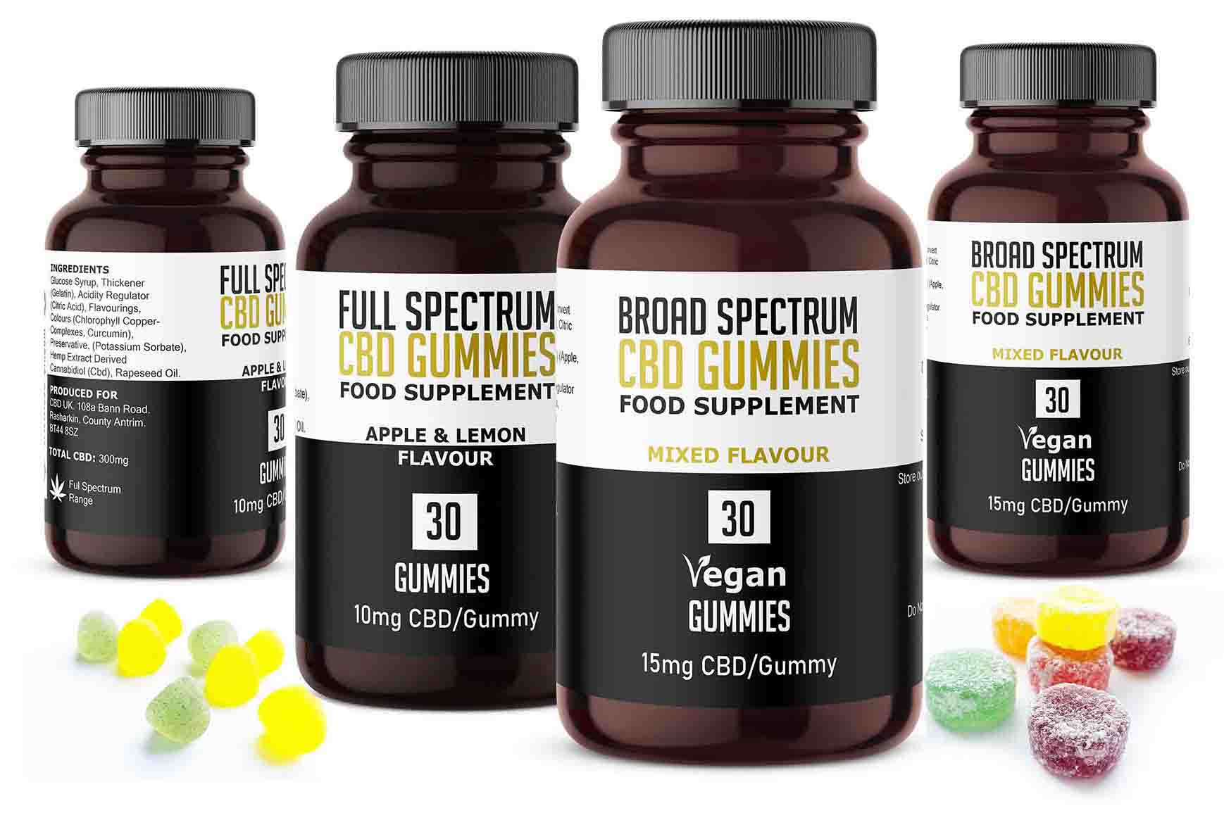 CBD Sweets UK - Vegan Friendly Full Spectrum Gummies - UK Best CBD Sweet